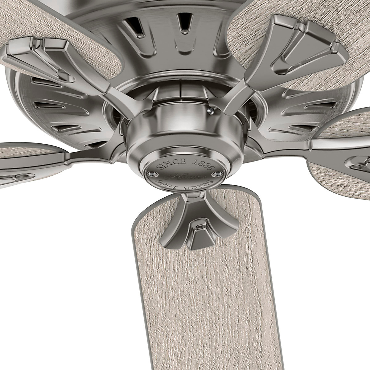 Hunter Fan Company, 51120, 60 inch Royal Oak Brushed Nickel Ceiling Fan and Handheld Remote