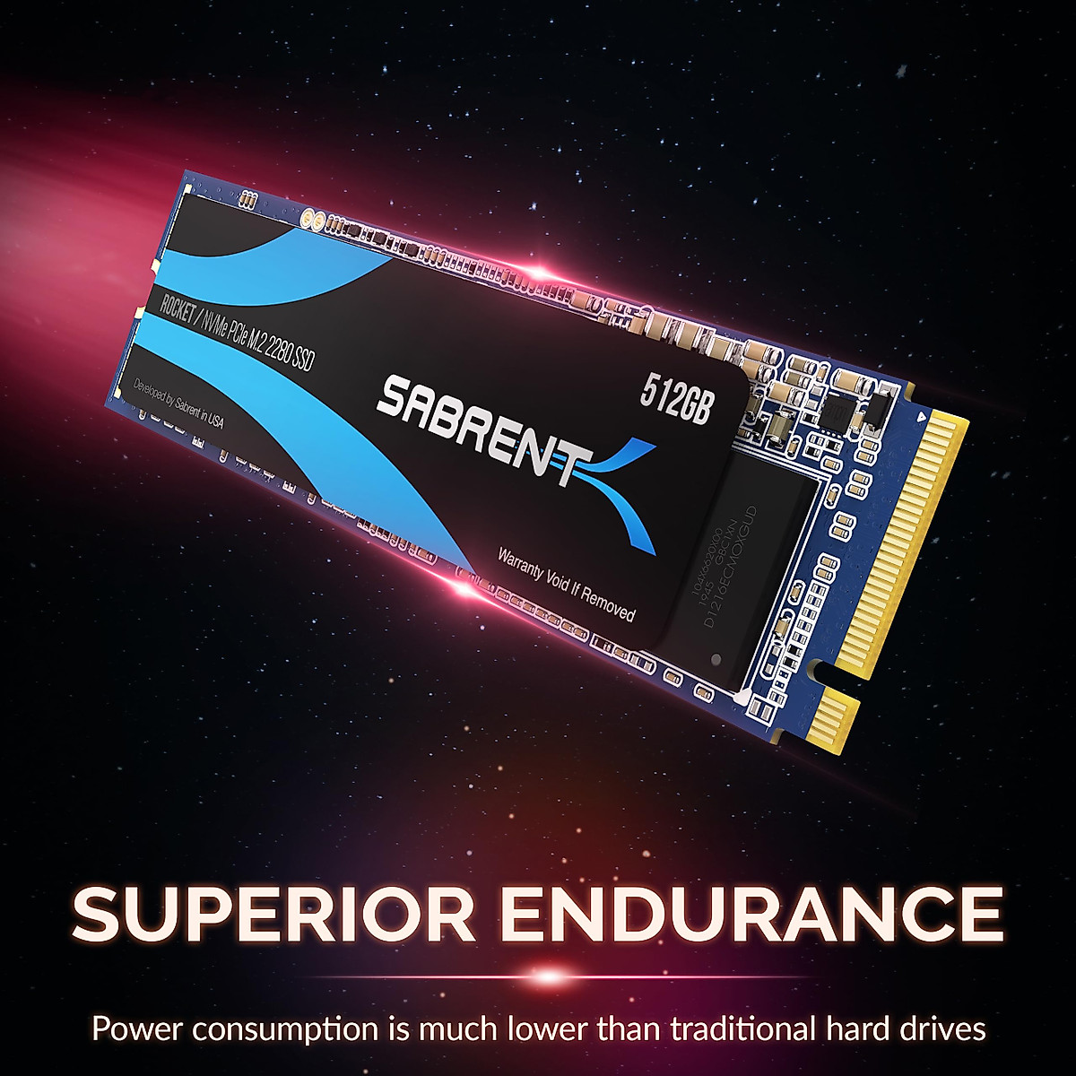 SABRENT 512GB Rocket NVMe PCIe M.2 2280 Internal SSD High Performance Solid State Drive (SB-ROCKET-512)