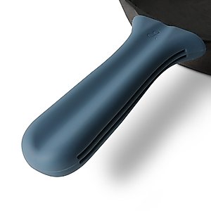 Greater Goods Silicone Handle Cover Designed for Greater Goods Cast Iron Skillet and Griddle, Stone Blue