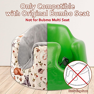 Baby Seat Cover Compatible with Bumbo Seat, Soft Comfortable Seat Cover for Baby Girl Boy, Breathable Removable Cover for Baby Seat, Machine Washable, Watercolor Animal