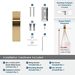 Amerock HBX37014CZ | Apex Single Prong Decorative Wall Hook | Champagne Bronze Hook for Coats, Hats, Backpacks, Bags | Hooks for Bathroom, Bedroom, Closet, Entryway, Laundry Room, Office