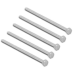uxcell M6x100mm Hex Bolts 304 Stainless Steel Hexagon Screw Bolt 5pcs