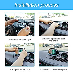 Car Phone Holder Mount, Silicone Carbon Fiber Pattern Car Phone Mount for Automotive Dashboard, Universal for iPhone Pro Max SE XS XR Plus, Samsung Galaxy & All Cellphones