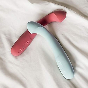 Dame Products Arc Personal Massager for Women and Couples - Curved Deep Feeling Stress Relief - Strong Motor Waterproof Body Safe Materials - Berry Color
