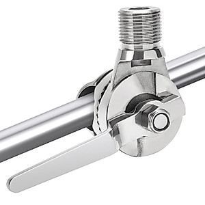 Yacht Ship RV Marine VHF Antenna Mounts, Ratchet Rail Mount Pipe clamp, 316 Stainless Steel Adjustable Base Mount for Boat