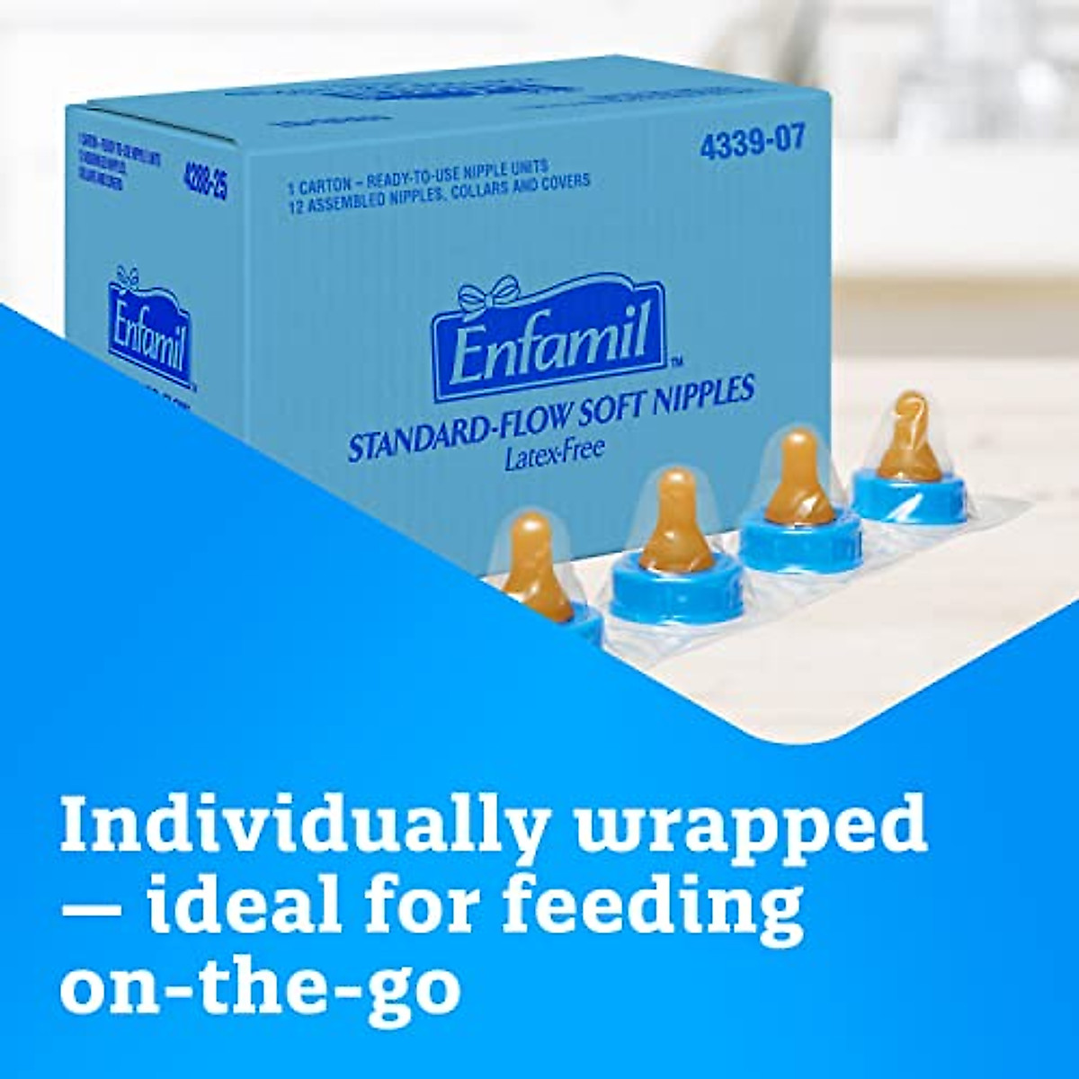 Enfamil Standard Flow Soft Nipples, Latex-Free & BPA Free, 12 Count