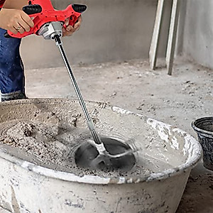 Handheld Concrete Cement Mixer 2100W Electric Mortar Mud Plaster Grout Paint Stirrer for Drill 6 Speed Adjustable Concrete Mix Stirring Tool AC 110V