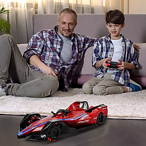 Agekub F1 Remote Control Car Drift RC Stunt Car for Kids 360°Rotating 2.4GHz Race Car Lights Music Spray Hand RC Car Gift for Boy Kids with 2 Batteries