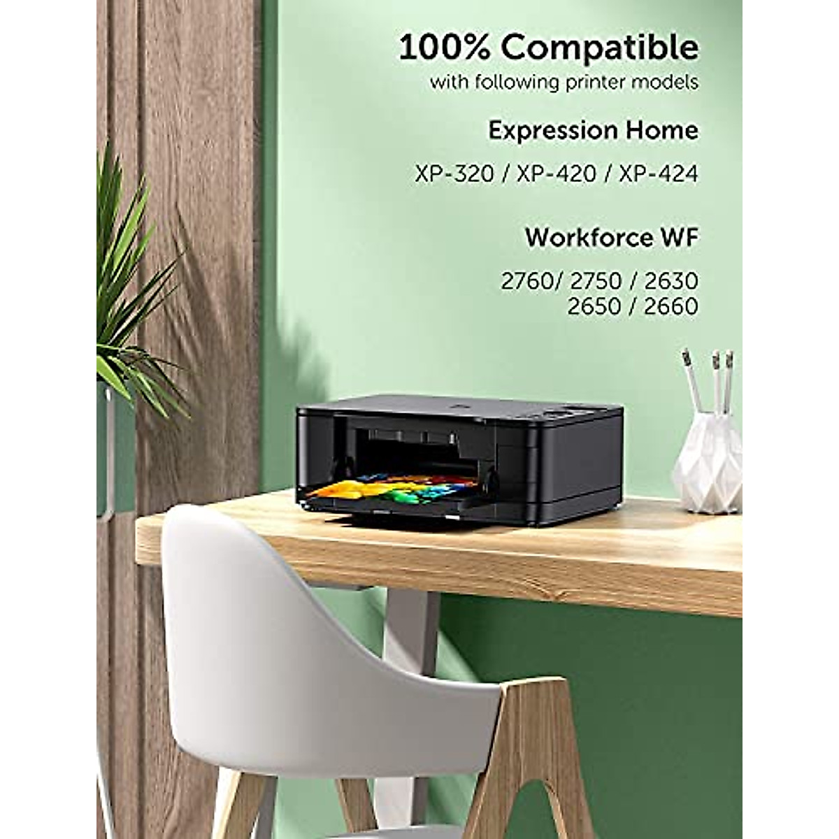 SEOKOK Remanufactured Ink Cartridge Replacement for Epson 220 XL 220XL T220XL, Used for WF-2760 WF-2750 WF-2630 WF-2650 WF-2660 XP-320 XP-420 XP-424 Printer,5Pack