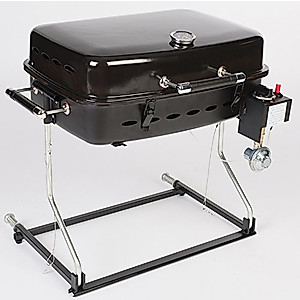 Faulkner 51322 Black Barbecue Grille with Disposable Bottle Adapter