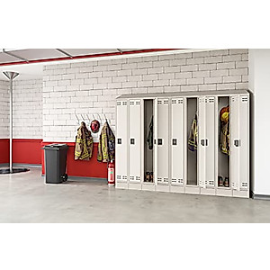 Safco Products Plastic Step-On Trash Can for Hands-Free Disposal, Great for Home/Commercial Use, 32 Gallon, Black (9926BL)