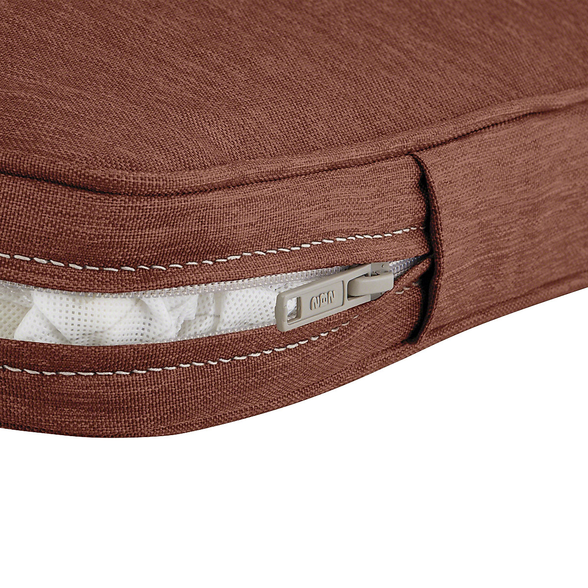 Classic Accessories Montlake Water-Resistant 20 x 20 x 2 Inch Square Outdoor Seat Cushion Slip Cover, Patio Furniture Chair Cushion Cover, Heather Henna Red, Patio Furniture Cushion Covers