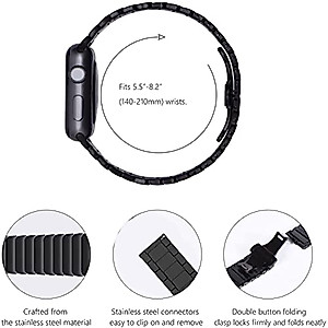 FitTurn Compatible with Amazfit Bip 5 Watch Band 22mm, Stainless Steel Metal Bands Straps Wristbands with Adjustment tool for Amazfit Bip 5 GPS Smart Watch Men Women (Gold)