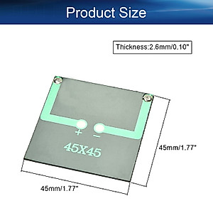 Heyiarbeit 5V 0.25W Polycrystalline Mini Solar Panel Module DIY for Light Toys Charger 45x45mm£¬5Pcs