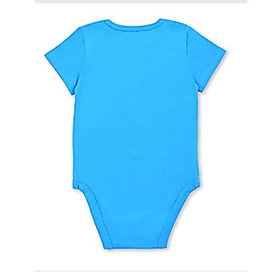 Sesame Street Boys’ 4 Pack Bodysuit for Newborn and Infant – Blue/Red/Grey/White