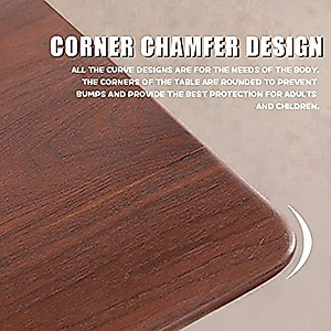 HomeClever, Wood Dining Table, 47.2In x 29In Rectangular Kitchen Table, Modern Home Furniture for Small Spaces, Living Room and Office Wooden Frame Computer Desk (Table Only)