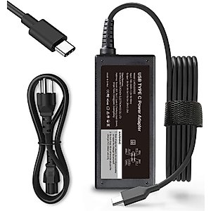 65W 45W USB C Charger Fit for Dell Chromebook 3100 3400 3380 5190 5300 Latitude 7420 74105520 5320 5420 7310 7320 9420 9510 7390 XPS 13 9305 P28T P29T P86F P30T DA65NM190 HA65NM170 LA65NM170 LA65NM190