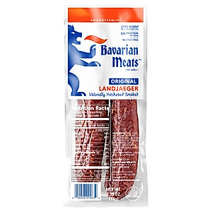 Bavarian Meats Landjaeger German Style Smoked Sausage Snack Sticks, 2.75 Ounce (Pack of 6)