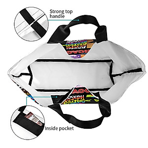 Ftuiylu Broadway Movie musical Canvas Tote Bag Women Kitchen Reusable Grocery Bags Canvas Shopping Bag Beach Bags Shoulder Bag for Outdoor