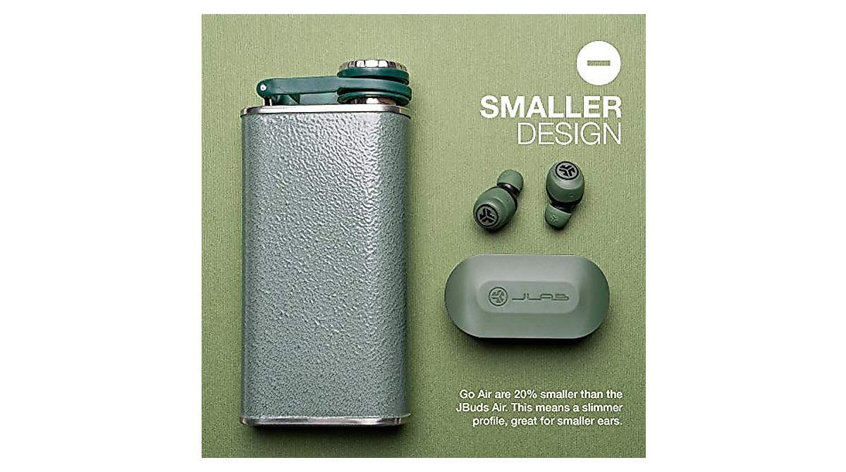 JLab Go Air True Wireless Bluetooth Earbuds + Charging Case - Green ...