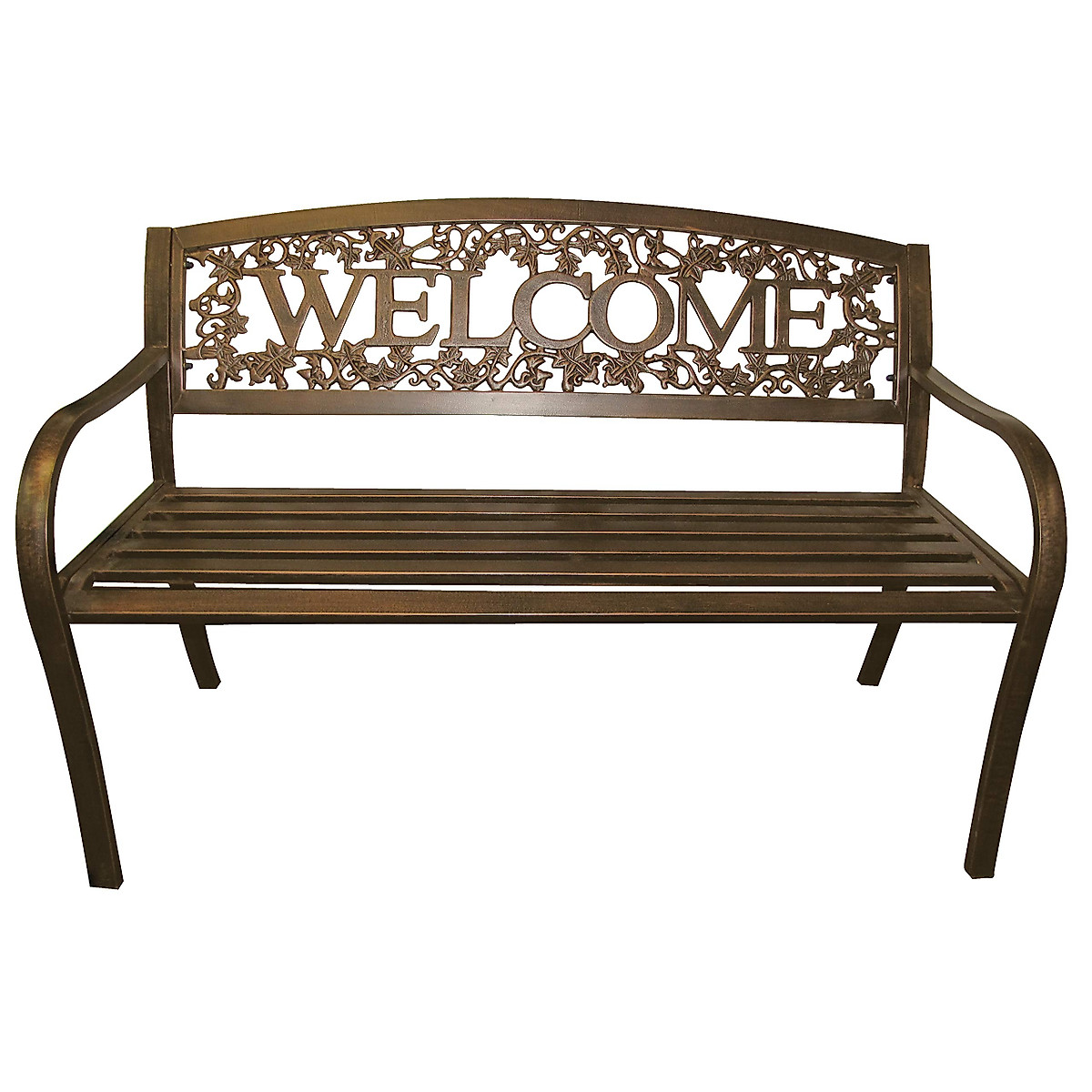 Leigh Country TX94101 Metal Welcome Outdoor Bench