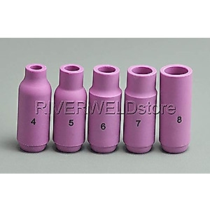 RIVERWELD 33pcs TIG Collet Body 10N28 10N30 10N31 10N32 406488 Collets Alumina nozzles 10N46 10N47 10N48 10N49 10N49 10N50 Back caps Assorted Size Fit QQ300 PTA DB SR WP 17 18 26 TIG Welding Torch