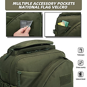 Lovelinks21 Hiking Trekking Rucksack Military Hiking Backpack 3 Day Molle Assault Pack Waterproof EDC Bag for Outdoor