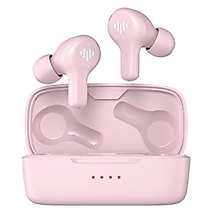 iLuv TB150 Small Ear Wireless Earbuds, Bluetooth 5.3, Built-in Microphone, 21 Hour Playtime, IPX6 Waterproof Protection, Compatible with Apple & Android, Includes Charging Case & 4 Ear Tips, Pink