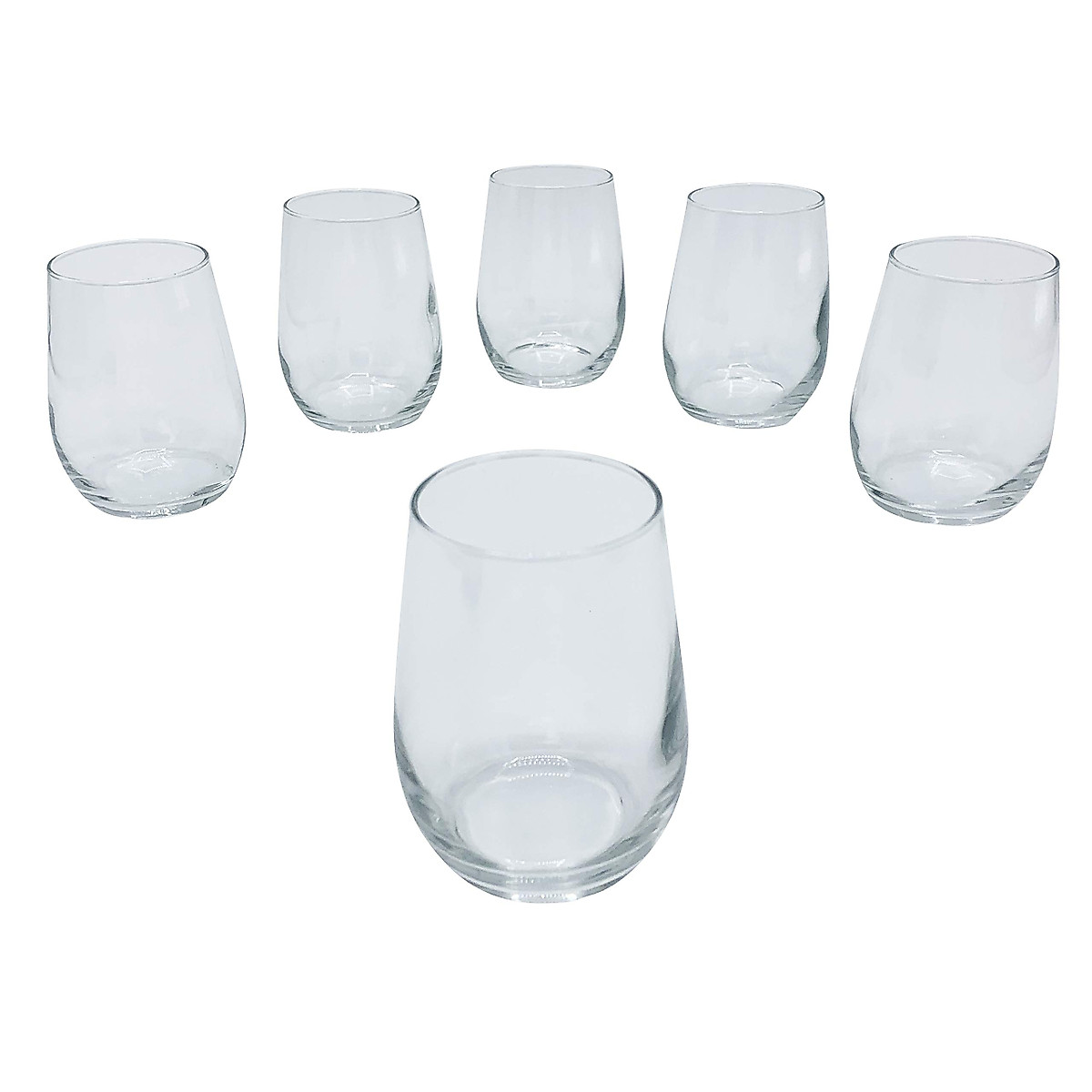 6 OZ MINI TESTER Libbey Stemless Wine Drinking Glasses/Glass 260/Set of 6/Glassware Cocktail Bar Party