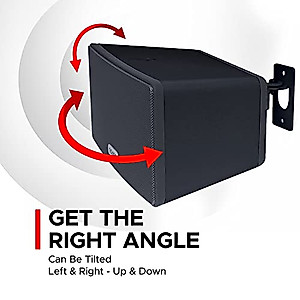 Play 3 Wall Mount Black, Compatible with Sonos Play:3, Adjustable Swivel & Tilt Mechanism, Mounting Bracket Includes All Fixings