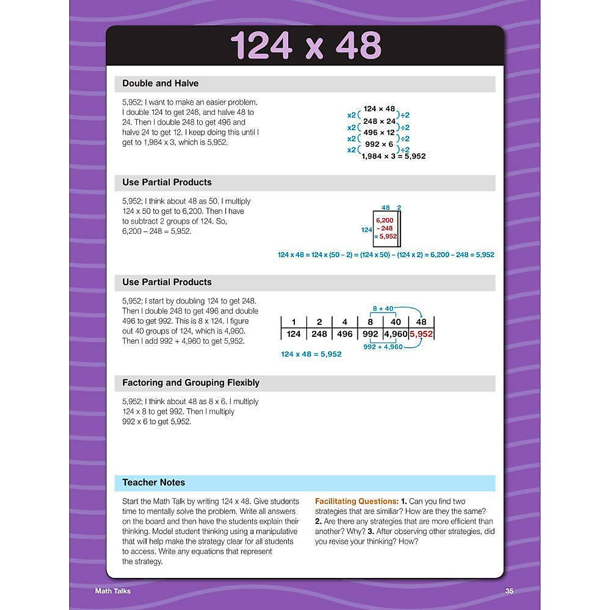 hand2mind Daily Math Fluency Kit for Kids (Grade 5+) - Multiply Up, Partial Quotients, Factor, and Group Flexibility