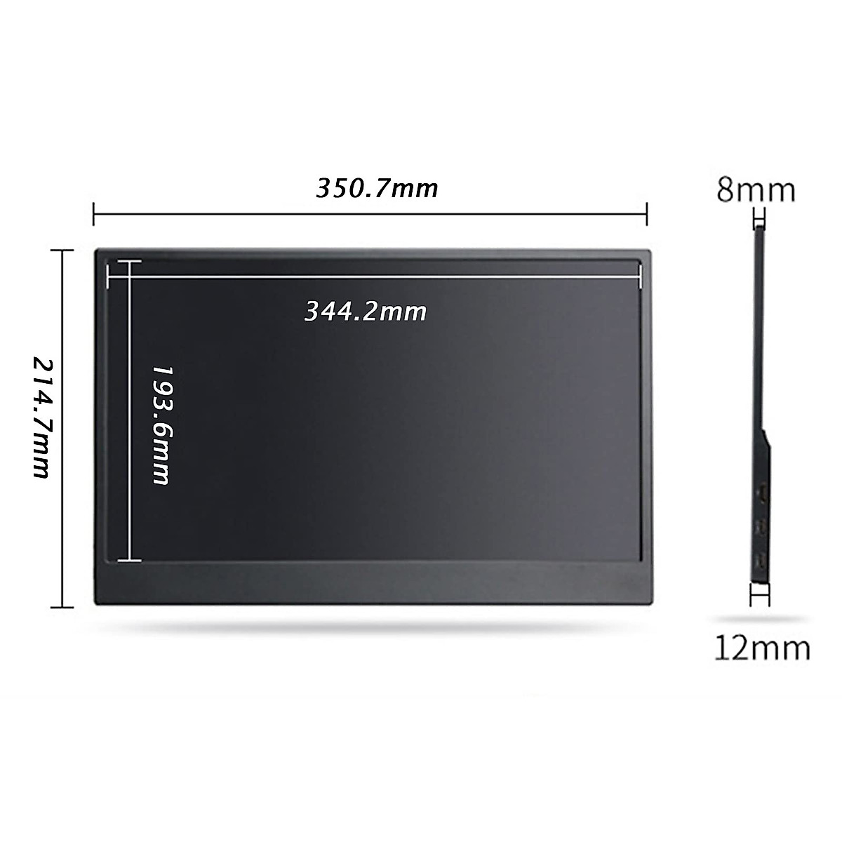 15.6-inch Thin and Light Portable Display HD Touch Narrow Edge Large Screen, Cell Phone/Laptop External Expansion Screen