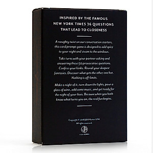 Couples Games - Card Games for Couples, Fun Games for 2 Players, Conversation Cards for Romance - Date Night Games Couple Activities - 50-Card Deck