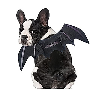 Pet Costume Halloween Cat Bat Costume Dog Bat Clothes Purple Black Bat Wings Pet Cosplay Costumes for Small Cats Puppy Dogs, Cat Dog Dress Up Accessories Halloween Party Pet Holiday Decorations