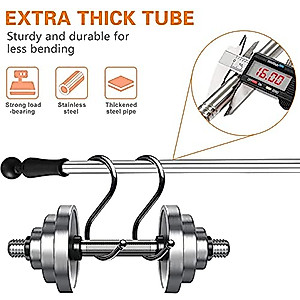 Long Fireplace Poker, 31 Inch Fire Pit Poker Stainless Steel Rod and Heavy Duty Wrought Iron Head with Heat Resistant Handle, Indoor and Outdoor Camping Tool（Silver）