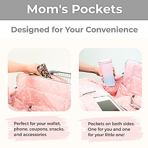 Lumiere Baby Shopping Cart Cover for Baby and Toddler - 2-in-1 High Chair Cover | 360 Full Protection, Patented Roll-in Style Pouch, Universal Fit, Machine Washable Great Gift Ideas for Mom (Dinosaur)