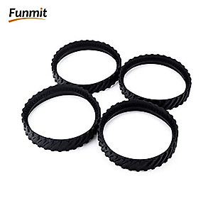 Funmit 4 Pack R0526100 Track (Upgraded Version) Pool Cleaner Wheel Tire Compatible with Zodiac Baracuda MX8 / MX6 Elite In-Ground Pool Cleaner- Made of Heavy-Duty Rubber, Increases Part Life by 50%