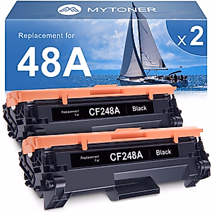 48A CF248A-MYTONER Compatible Toner Cartridge Replacement for HP 48A CF248A M15w M29w M31w Printer Ink(Black, 2-Pack)