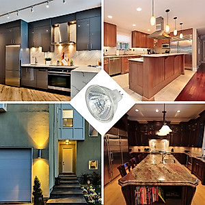 YEGRUEB MR16 Halogen Bulb, 12V 50W, GU5.3 Bi-Pin Base, 2800K, Warm White Dimmable, for Desk Lamp, Track Light, Desk Lamp(Pack of 6)