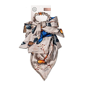 Kitsch Elastic Hair Bandanas for Women - Stylish Satin Hair Scarf Headband | Versatile Hair Accessories | Holiday Gift for Trendy Hair Styling - Retro Butterfly