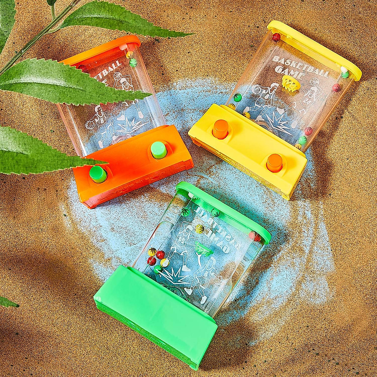 Sumind Handheld Water Game Arcade Water Ring Game Mini Water Tables for Beach Toys Party Retro Pastime, Random Colors (Without Water)…