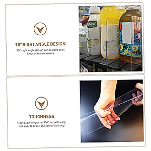 WHAMVOX 4pcs Shelf Divider Closet Shelf Separators Store Goods Separators Shelves Organizer Adjustable Shelves Book Dividers for Shelves Clear Shelf Clear Shelves L-Shaped Side Divider PVC