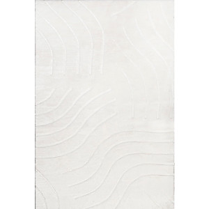 nuLOOM 8' x 10' Cozy Plush SuperiorWash Area Rug, Machine Washable, Non-Slip, Soft Fluffy Shag Carpet for Living Room Bedroom Kids Room Nursery Home Decor, Camari White