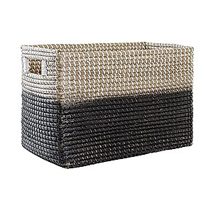 DKD Home Decor Natural Orange Sea Grass Basket (48 x 28 x 33 cm) (Reference: S3018629)