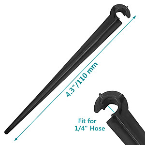 Jiozermi 240 Pcs Irrigation Drip Support Stakes for 1/4 Inch Drip Tubing, Tubing Hose Holder for Vegetable Gardens, Plants or Flower Beds