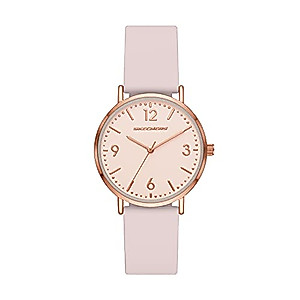 Skechers Women's Springdale Quartz Casual Silicone Sports Three-Hand Analog Watch, Color: Rose Gold (Model: SR6229)
