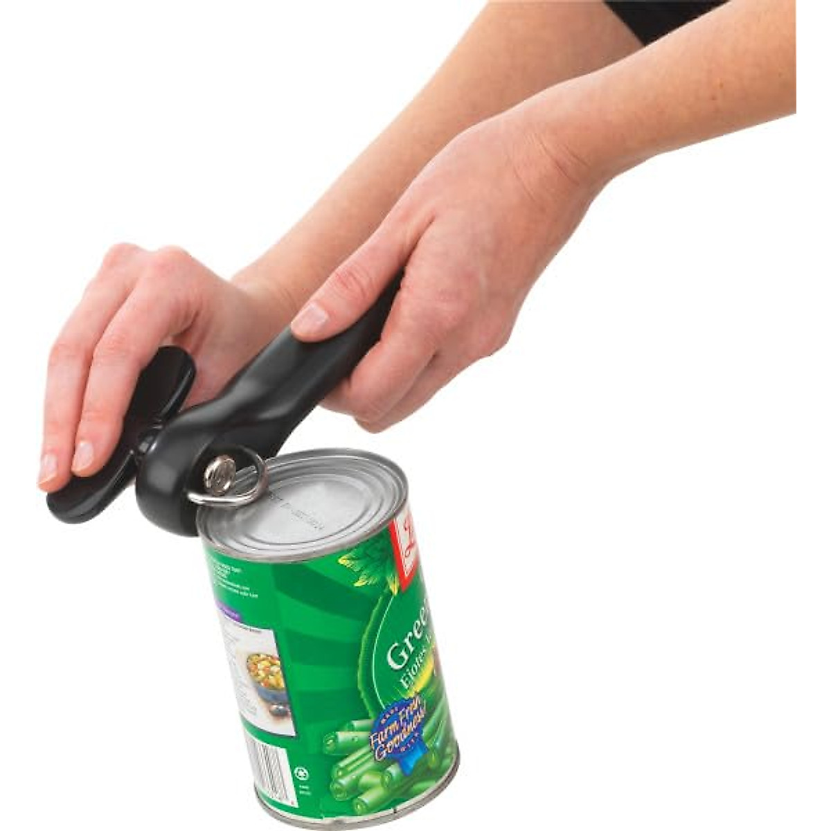 Good Cook Can Opener, Safe Cut Manual Can Opener, no Sharp Can Edges, Black