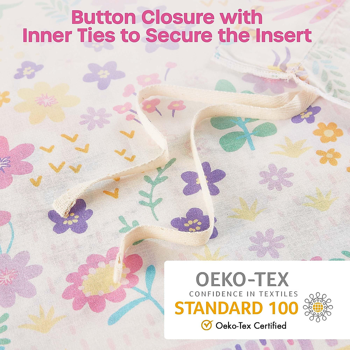 Urban Habitat Kids Queen Duvet Cover Set, Favorite Jungle Animals Fun Safari Adventures, BCI Cotton Comforter, All Sasons Bedding Reversible Duvet Cover, Sham & Pillow, Lulu, Full/Queen Purple 4 Piece