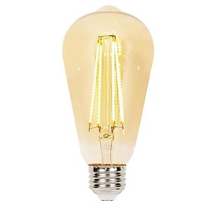 Westinghouse 5317800 6.5 Watt (60 Watt Equivalent) ST20 Dimmable Amber Filament LED Light Bulb, Medium Base