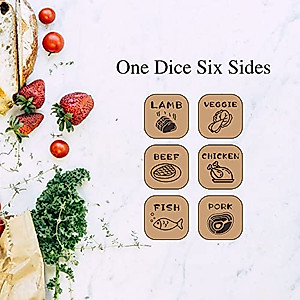 Valentines Day Gifts for Him Her Kid Women Men Funny Foodie Decision Dice for Couple Cook Chef Hostess Girlfriend Christmas Stocking Stuffer for Adults Wife Mom Date Night Wedding Anniversary Birthday